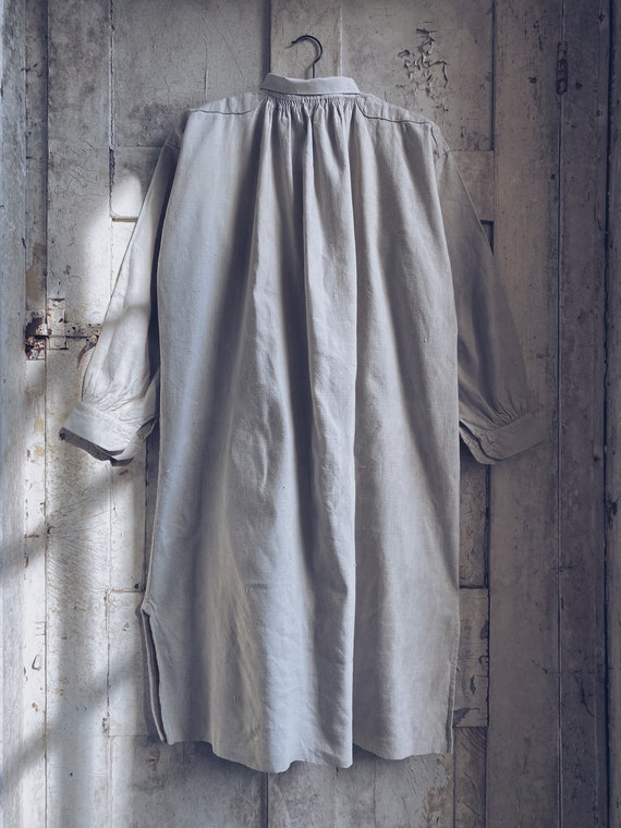 Antique French Linen Smock, Chore, Chemise de nuit, L… - Gem