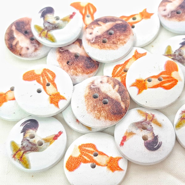 Animal Buttons - Etsy UK