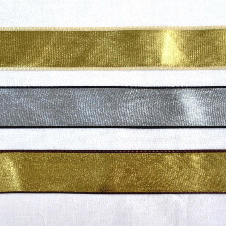 Gold and Silver Metallic Shiny Gift Ribbon Two Tone Shimmer | Etsy