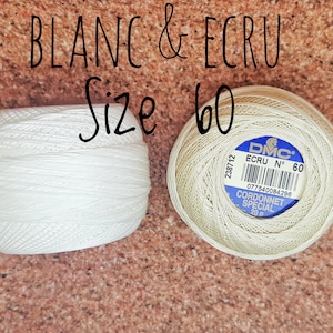 DMC Cordonnet Lace Crochet Cotton Yarn Thread | Blanc White Ecru Cream ...