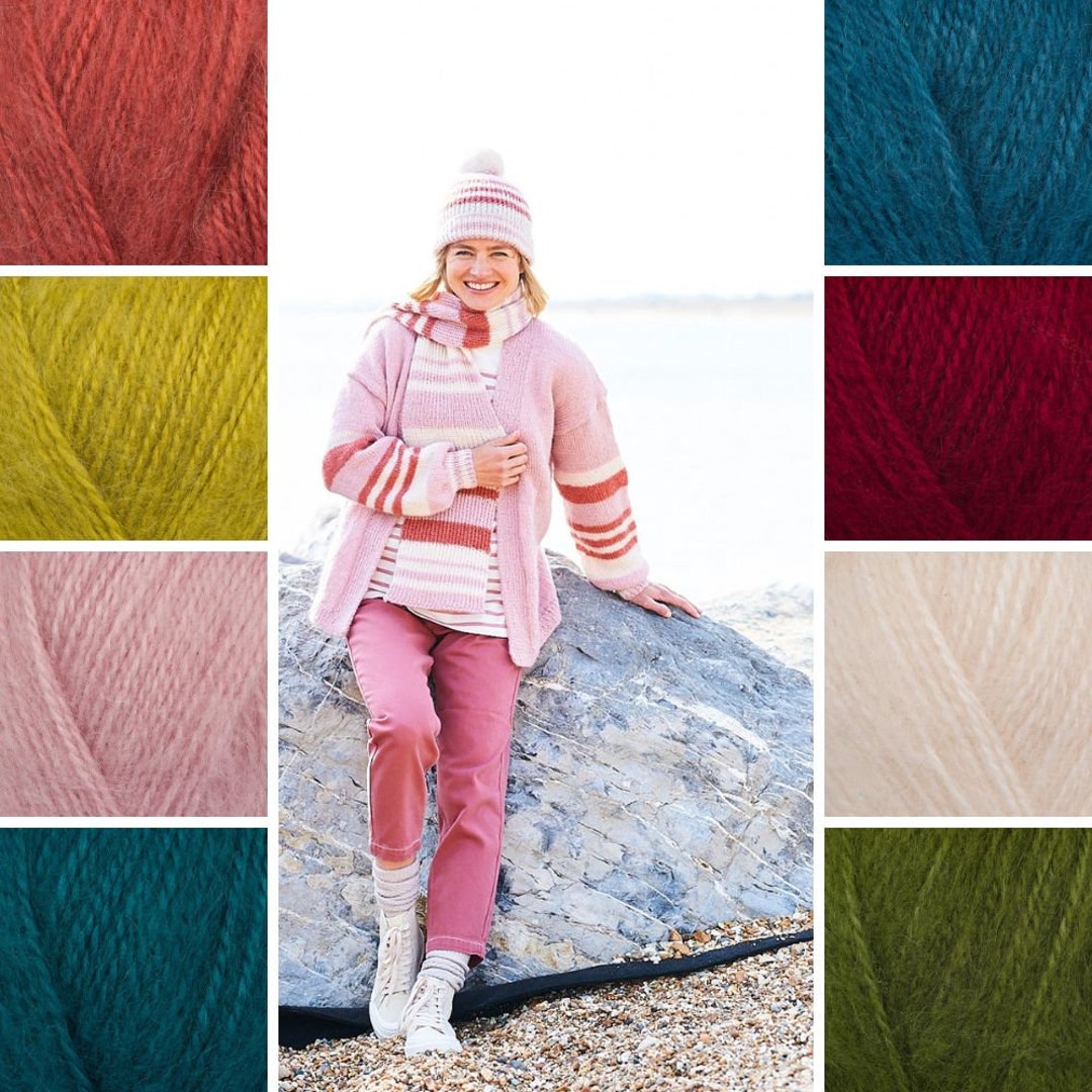 Stylecraft Grace Aran Yarn Wool Mohair Acrylic Soft Fluffy Knitting ...