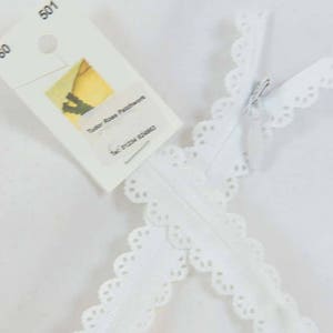 Pretty Lace-edged Stephanoise Zippers in Black, Pink, Grey, Lime, White ...