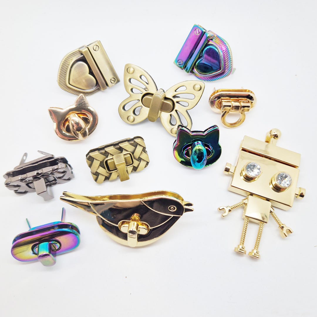 Twist Lock Turn Clasp Locks Fasteners for DIY Leather Craft Bag Handbag ...