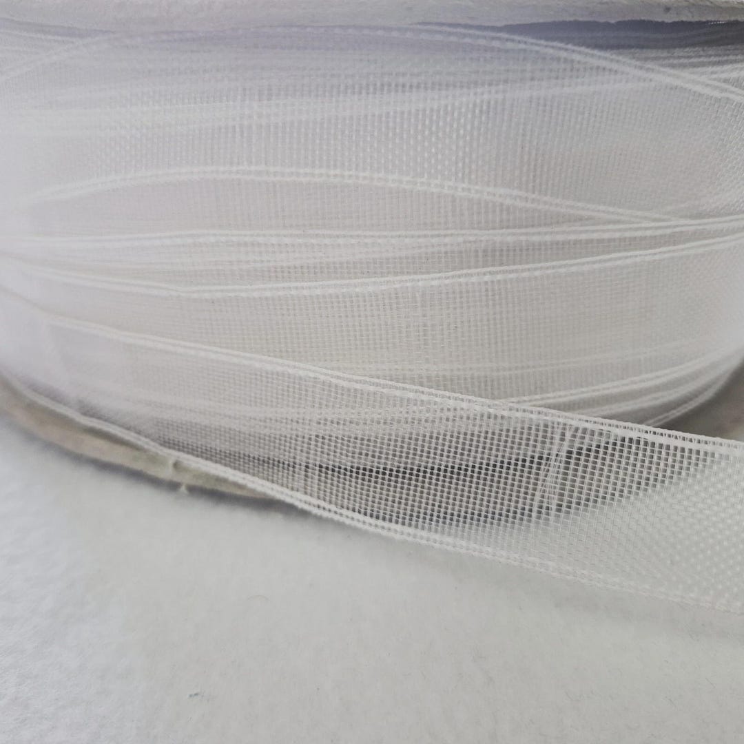 Austrian Blind Tape Woven Transparent White 20mm 50mm Festoon Roman ...