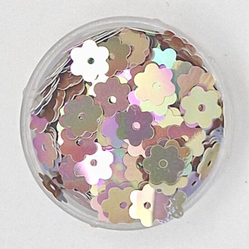 Mixed Colour Flat Flower Sequins 5g Loose Mini 6mm Sew-on Sewing ...