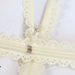 Pretty Lace-edged Stephanoise Zippers in Black, Pink, Grey, Lime, White ...