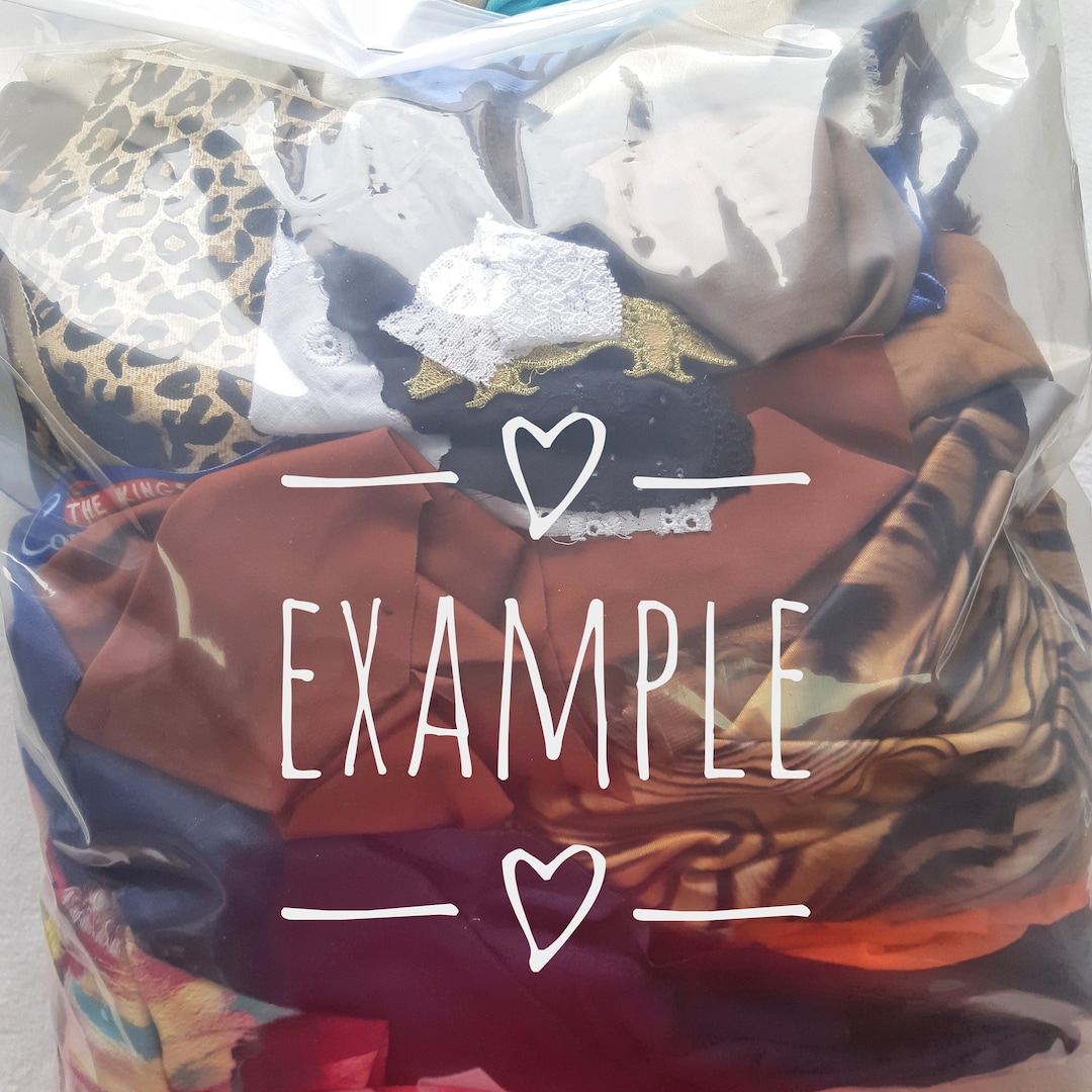 1KG Fabric Scrap Bag Bundle | Mixed Material Craft Remnants | Recycled ...