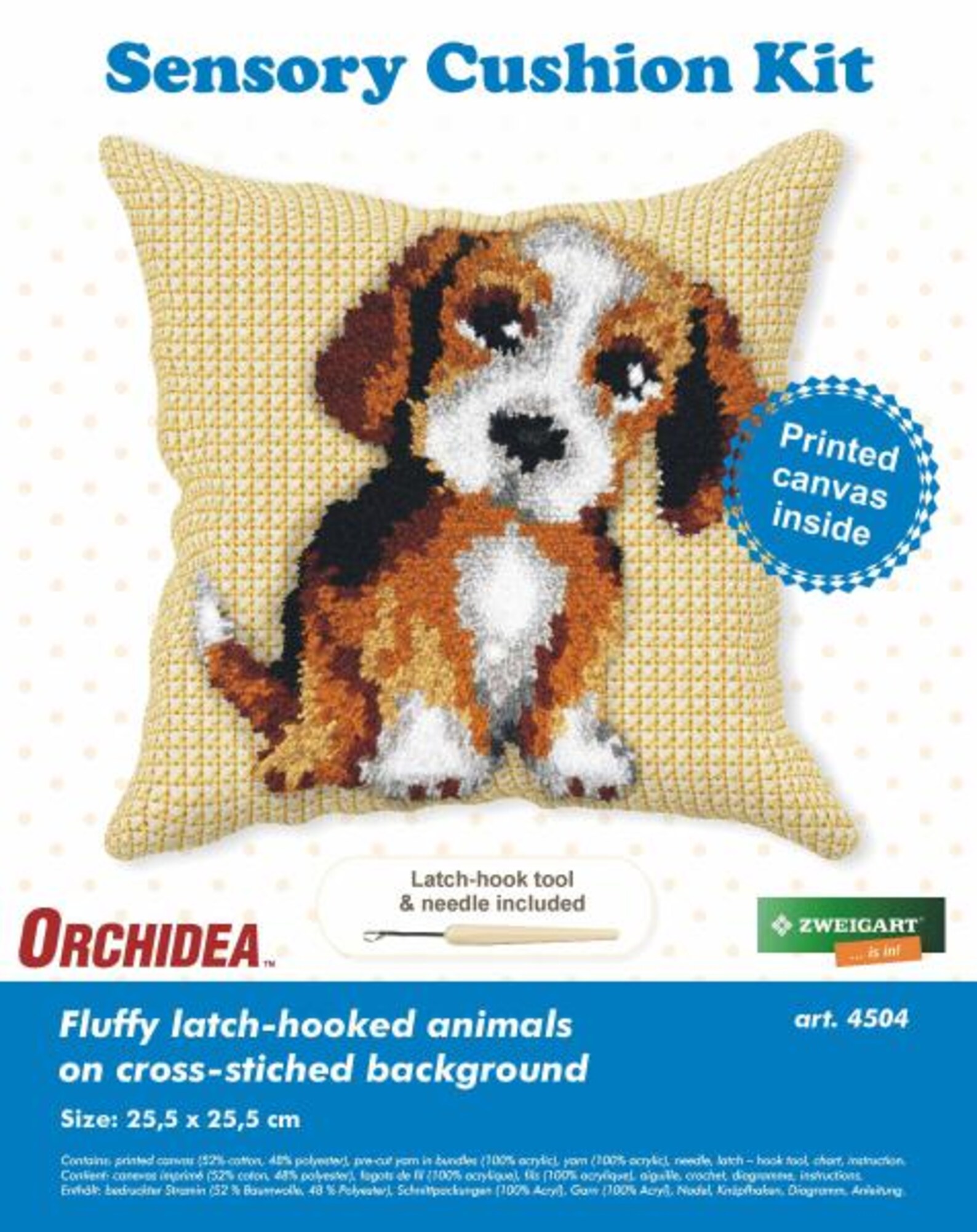 Little Dog Latch Hook Kit Cushion Cover Rug Making Beginner Craft Kits ...