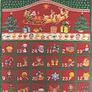 Santa Easy Fold up Advent Calendar Panel Make Your Own - Etsy