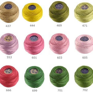 DMC 80 Fil A Dentelles Special Cotton Crochet Lace Bobbin Tatting ...
