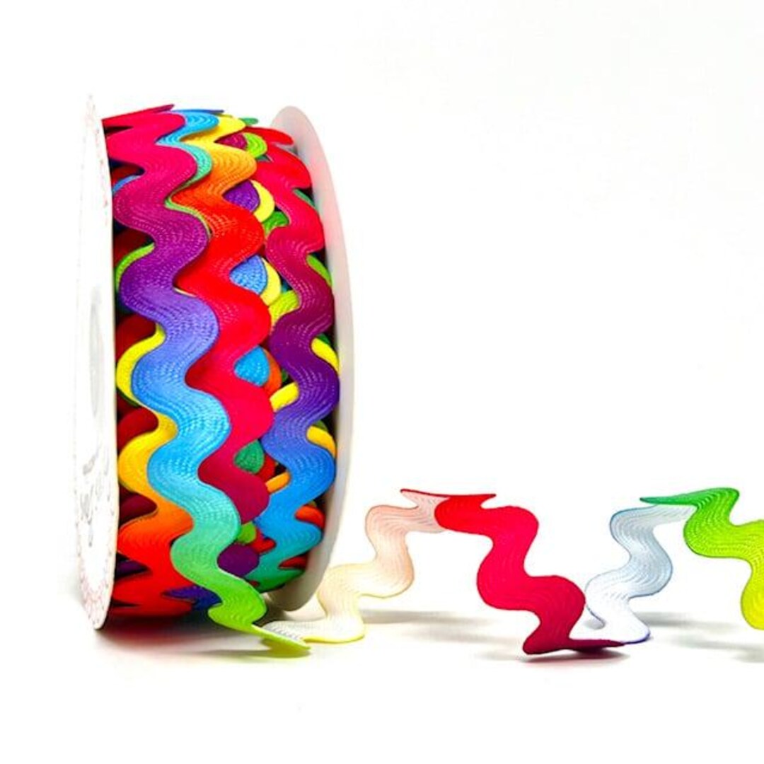 Rainbow RIC RAC Ricrac Zigzag Trim Wavy Braid 4mm 10mm 15mm Ribbon ~ 3 ...