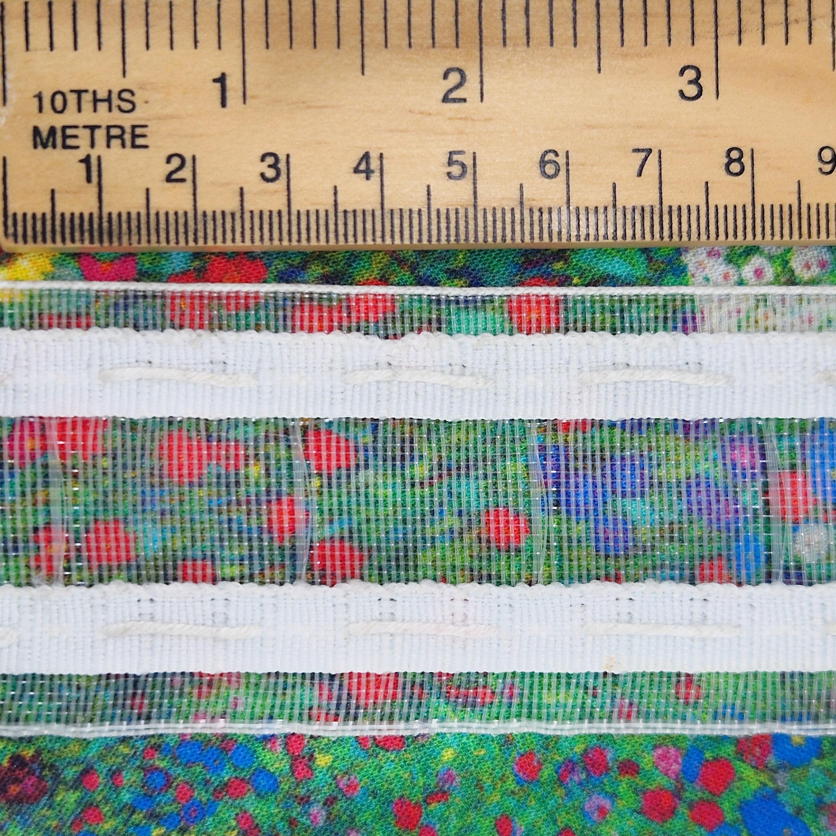 Austrian Blind Tape Woven Transparent White 20mm 50mm Festoon Roman ...