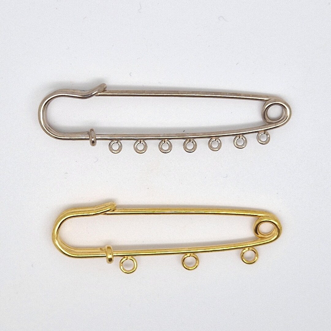 KILT PINS With Loop Holes Steel Safety Brooch Pin Jewellery Findings X ...