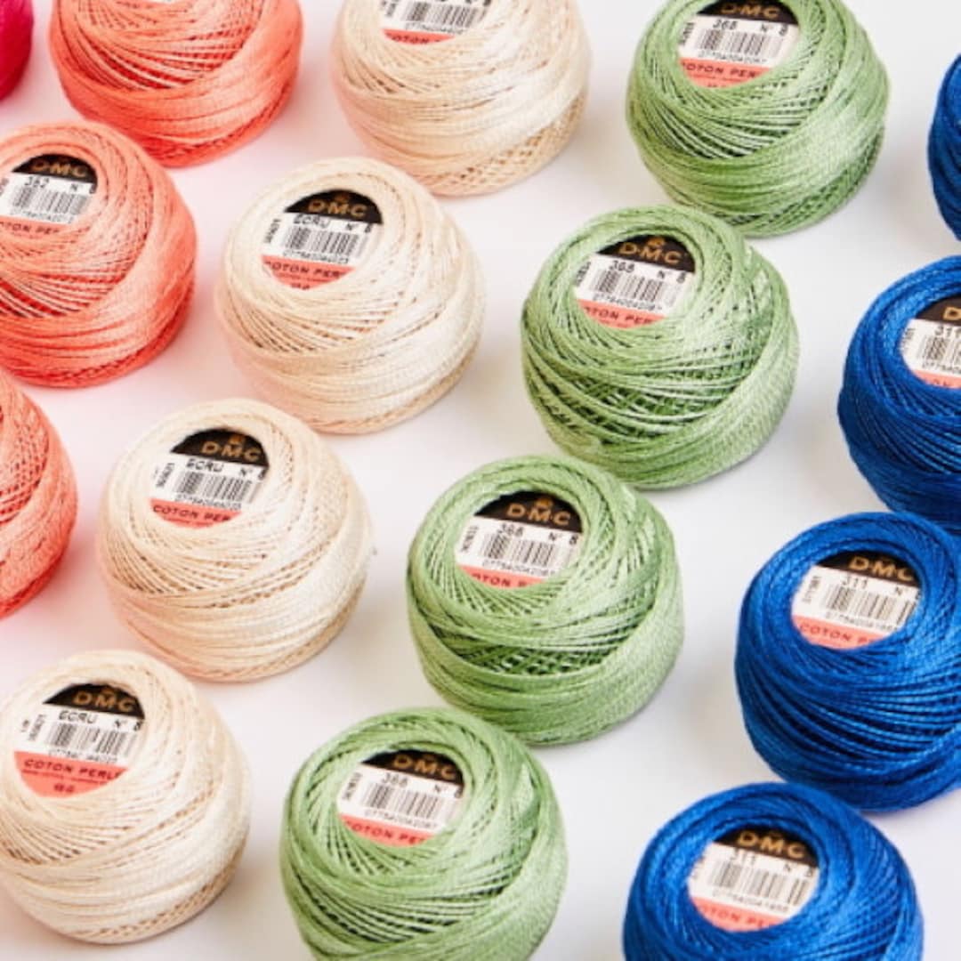 DMC Pearl Cotton Size 8 Coton Perle Thread Colours 10g 80m Embroidery ...