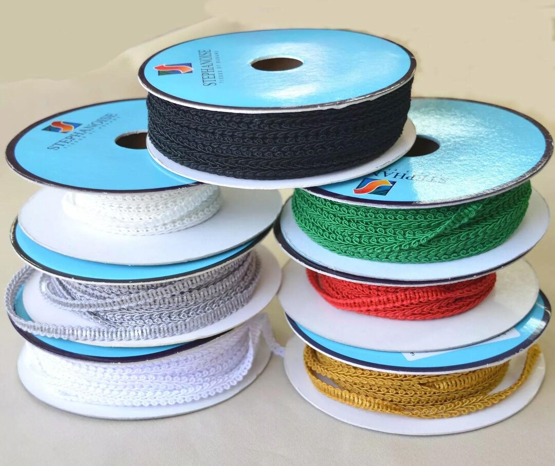 6mm Scroll Braid Gimp Trim Scrolled Upholstery Military Dress Costume 1 ...