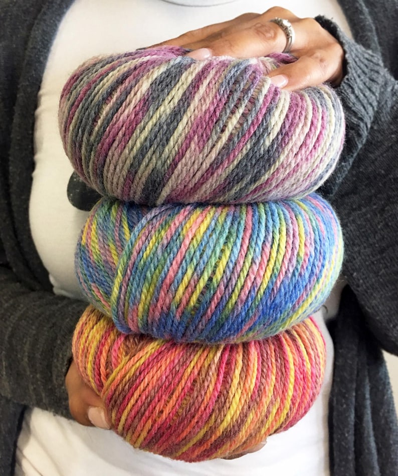 Adriafil New Zealand Aran Multi-coloured Worsted Wool Yarn - Etsy