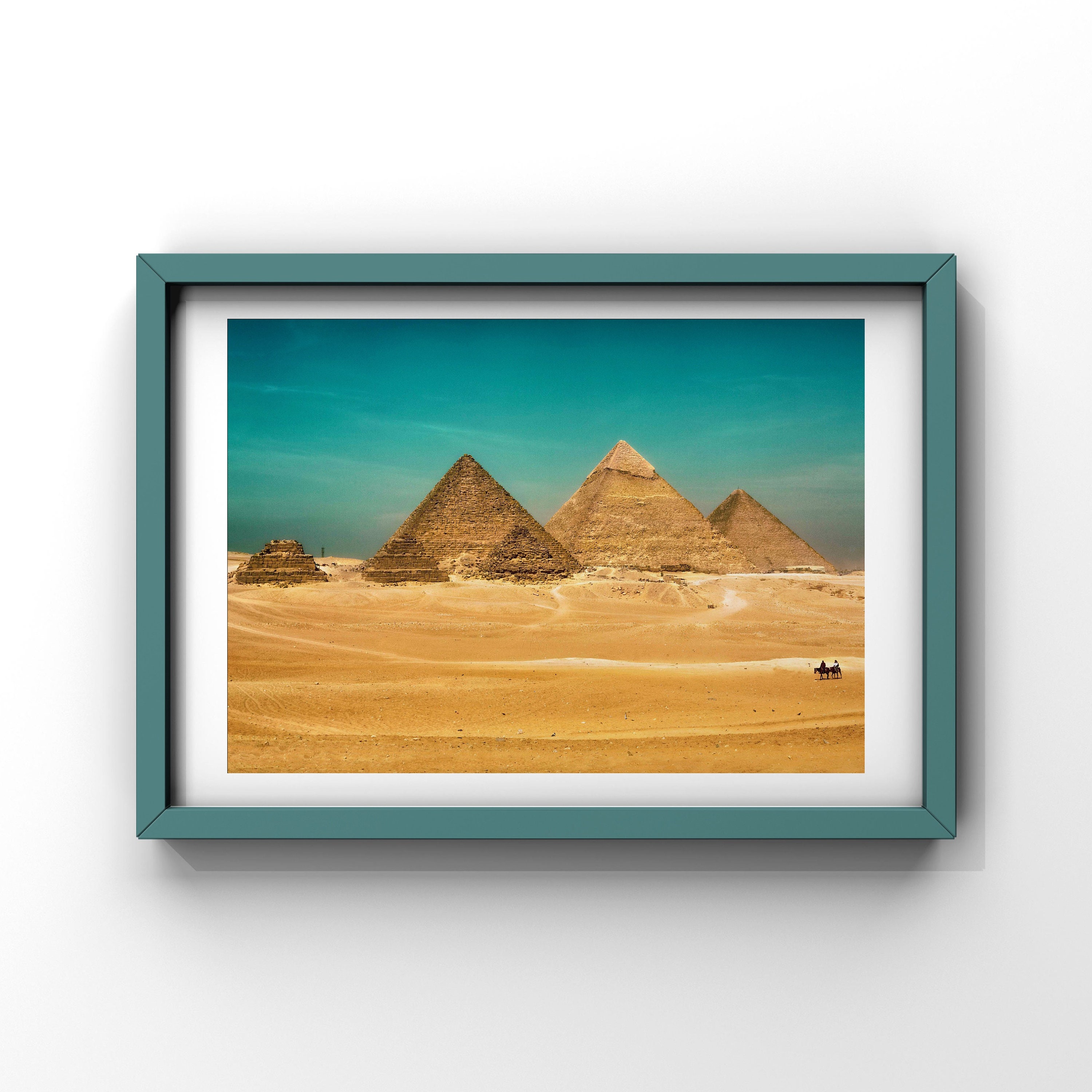 Ancient Egypt, Pyramids of Giza, Egyptian Pyramid, UNFRAMED, Egypt Wall ...