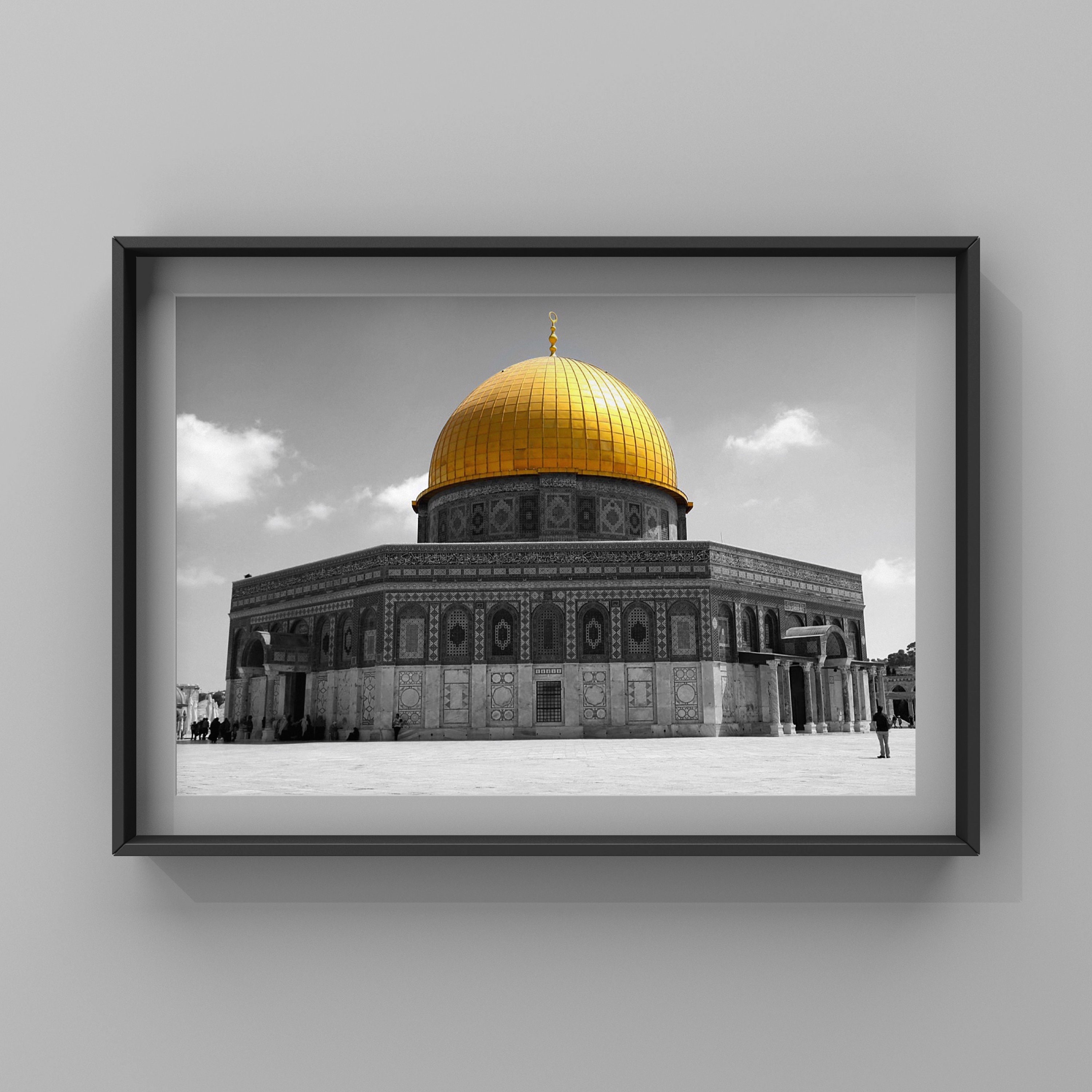 Jerusalem, Islamic Art, Muslim Gift, Large Wall Art Print, Dome of the ...