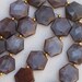 Natural, 20 Piece Faceted Hexagons Drilled Coffee Moonstone Briolette ...