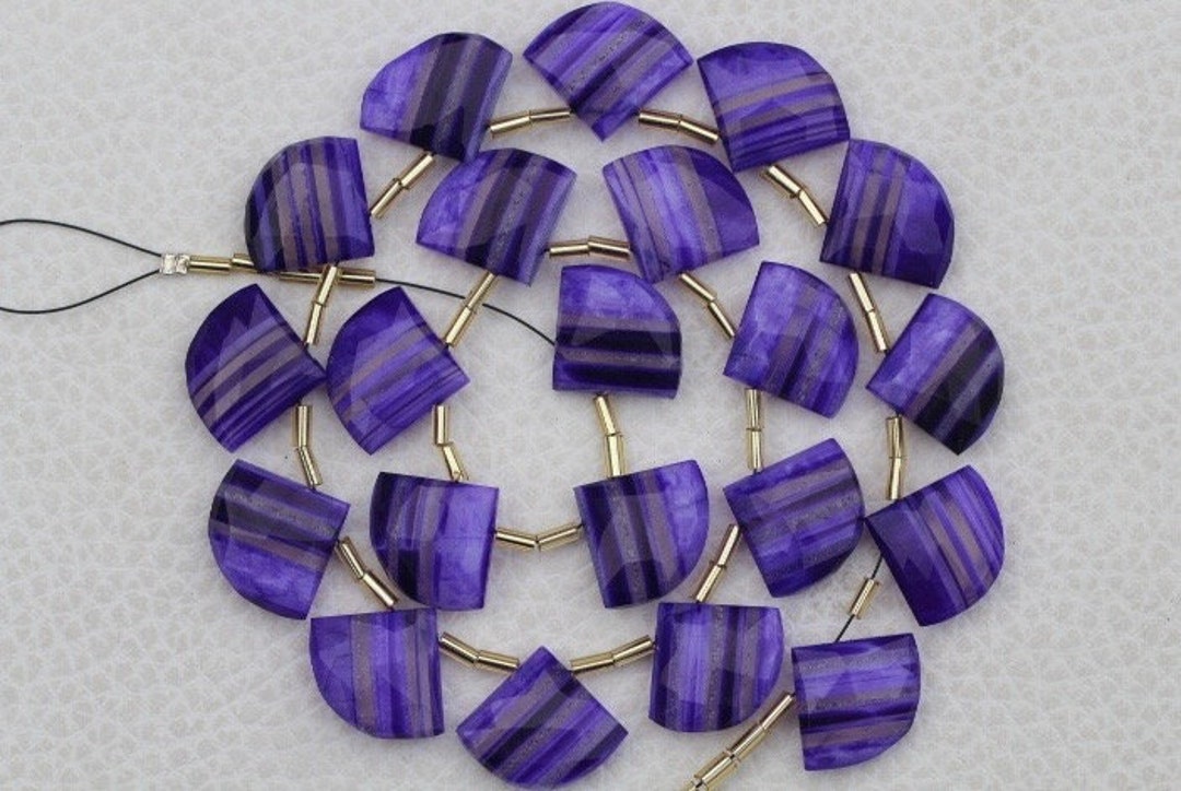 10 Pieces Faceted Fancy Purple OPAL Axe Like Briolette Beads, 14x17 Mm ...