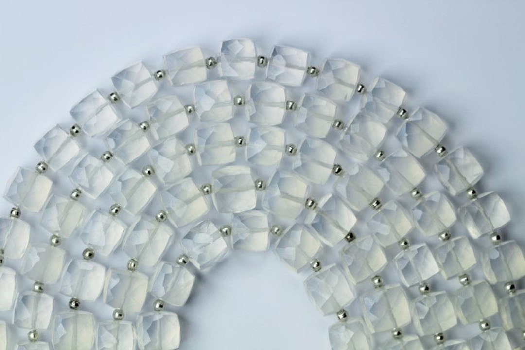 8 Inch Long Strand of ICE QUARTZ Cube Size 8 X 89 X 9 Mm - Etsy