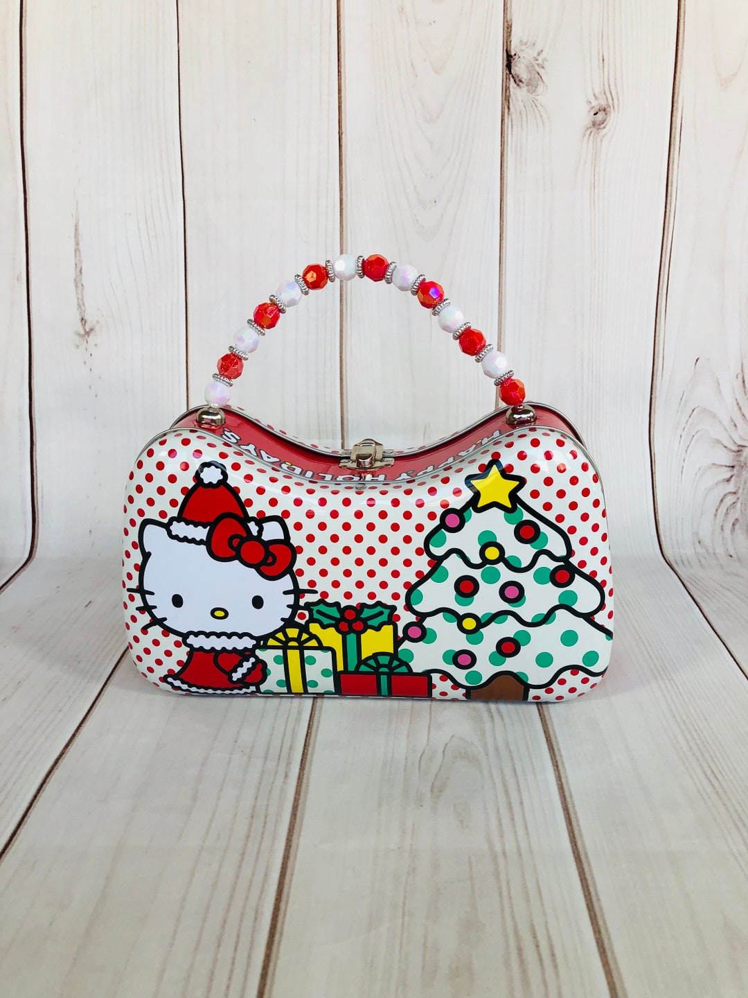 Christmas Sanrio Santa Hello Kitty Tin Purse Bag - Etsy