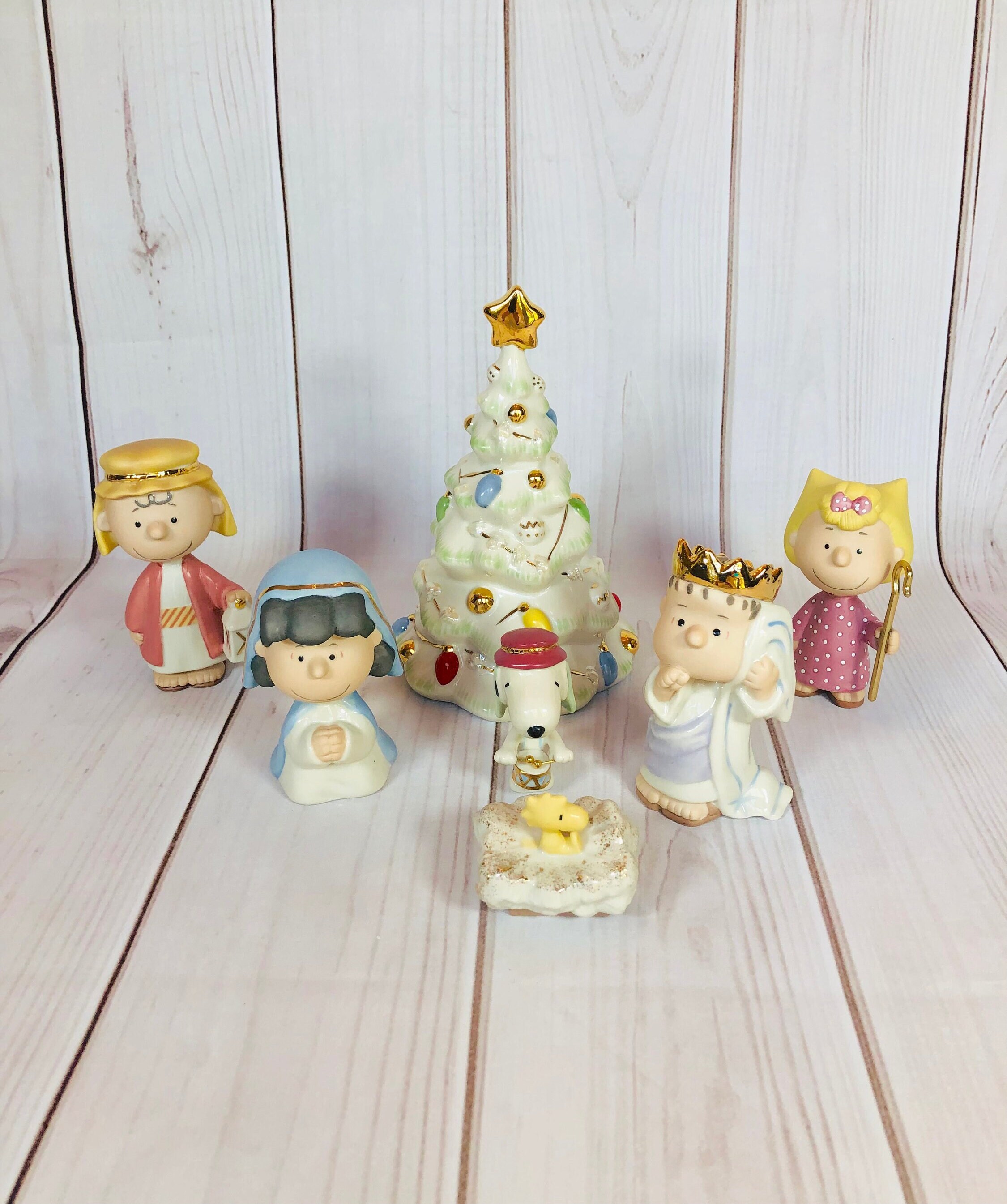 Lenox Peanuts THE CHRISTMAS PAGEANT 7 Piece Nativity Figurine - Etsy ...