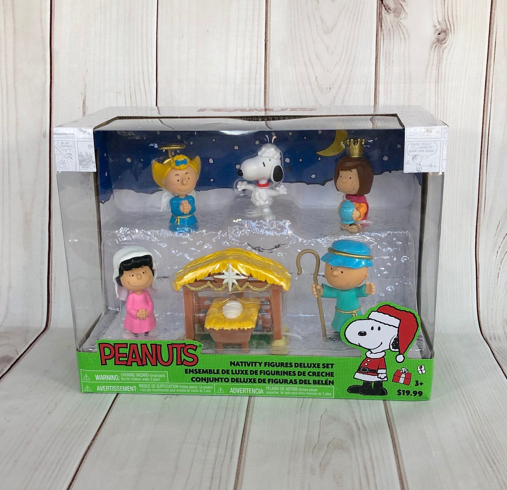 Peanuts Nativity Figurines Deluxe Set 7 Pieces A Charlie Brown ...