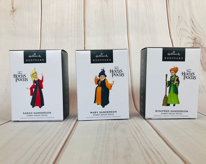Hallmark Disney Hocus Pocus Sanderson Sisters Set of 3 Ornaments - Etsy