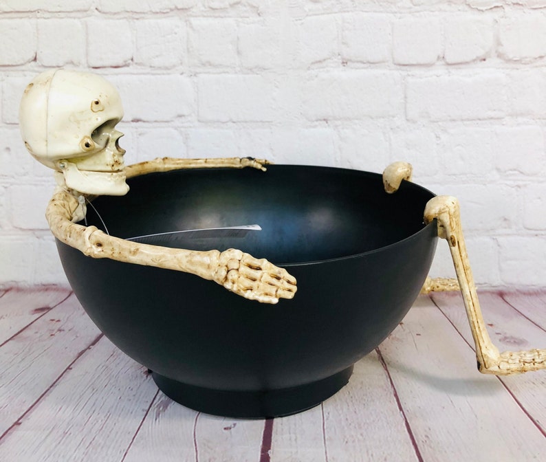 Halloween Animated Light up Talking Skeleton Candy Bowl Sound Motion ...