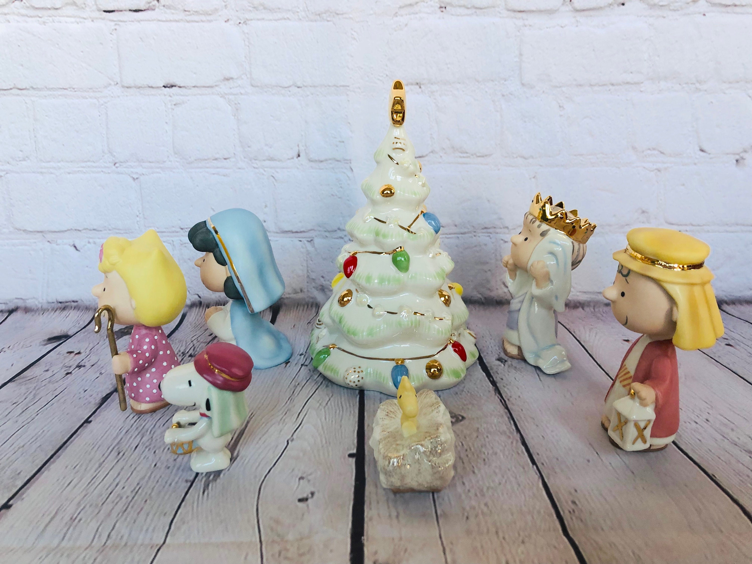 Lenox Peanuts THE CHRISTMAS PAGEANT 7 Piece Nativity Figurine - Etsy ...