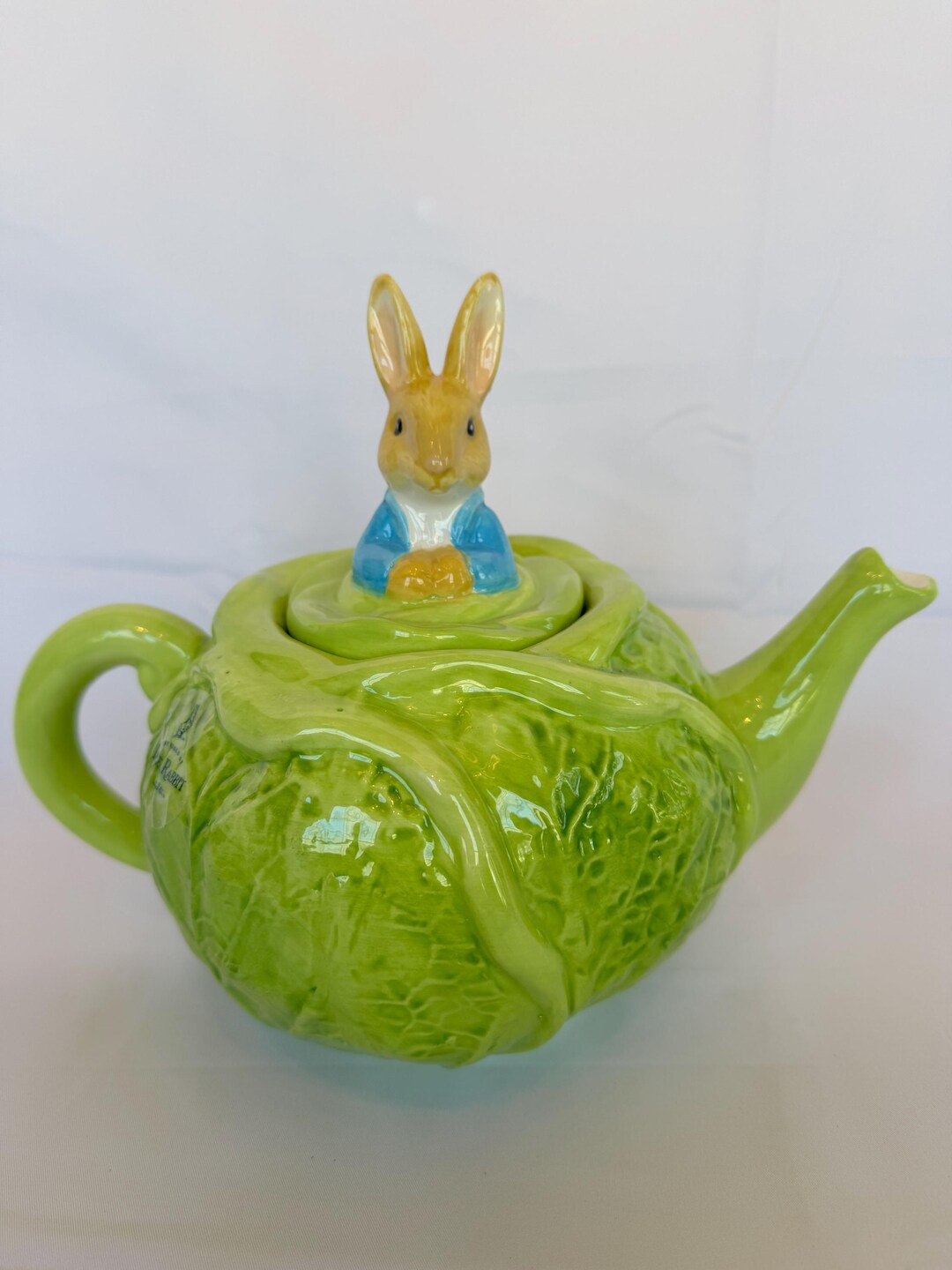 Beatrix Potter Peter Rabbit Easter Cabbage Shaped Teapot Bunny Lid ...