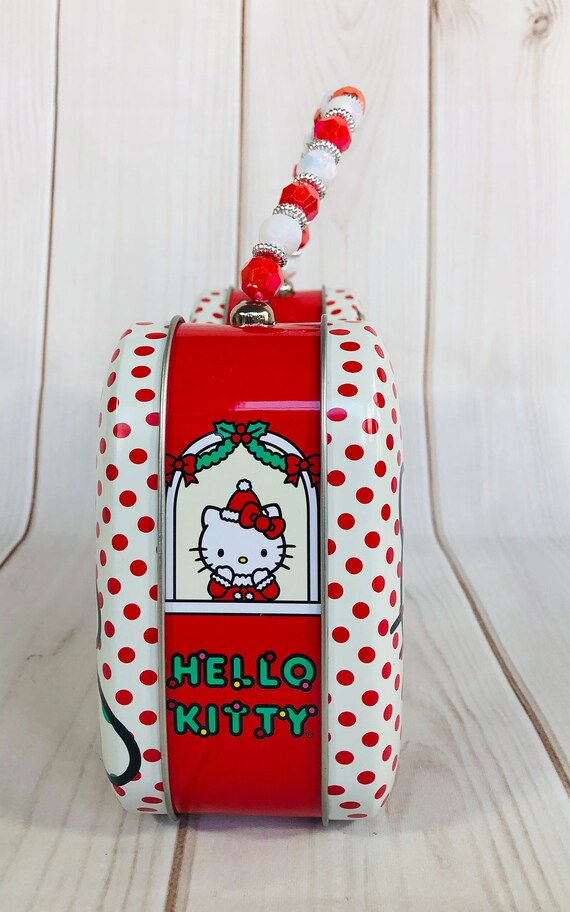 Hello Kitty Christmas Santa Tin Purse Bag Sanrio - Gem
