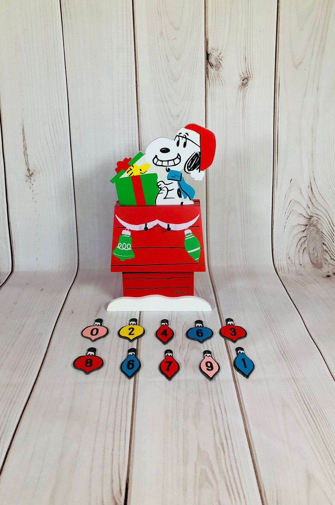 Peanuts Snoopy on Doghouse Countdown Christmas Calendar - Etsy