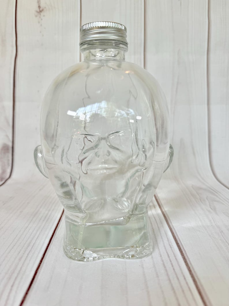 Clear Glass Genie Head Shaped Decanter Bottle - Etsy