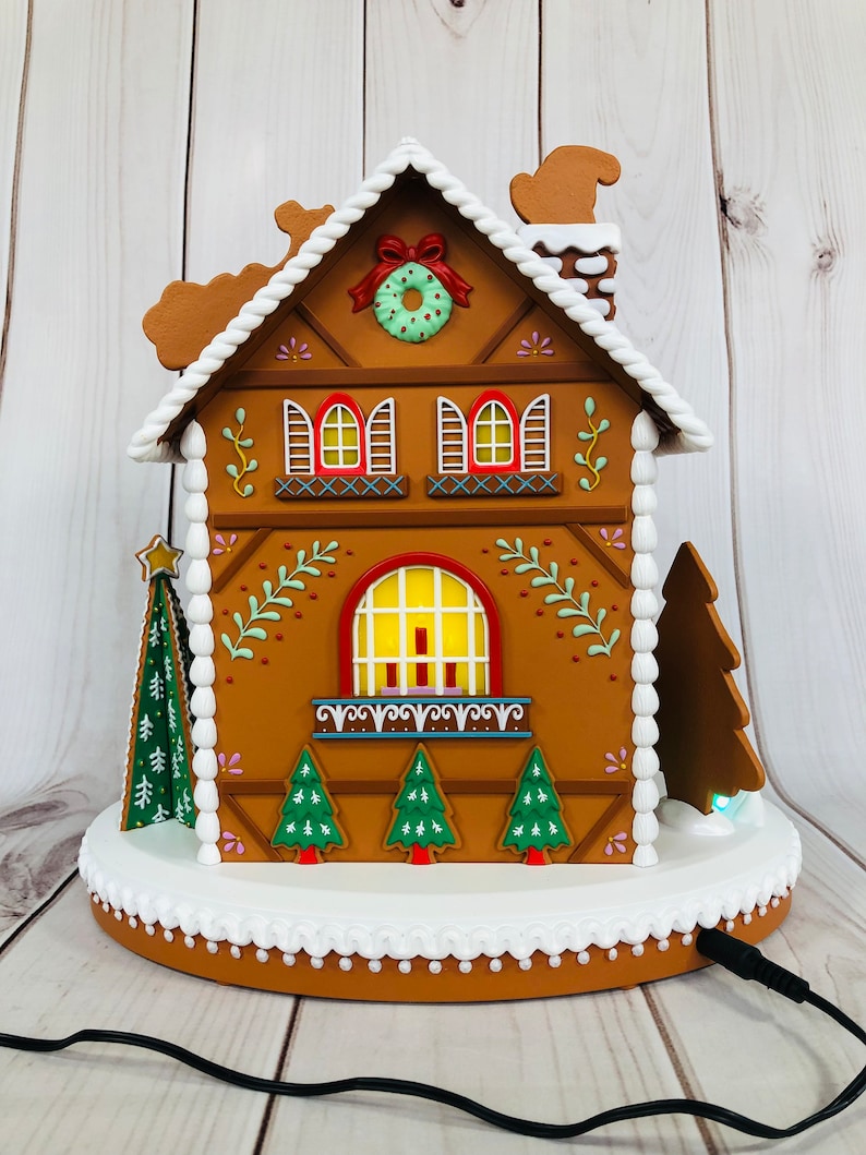 Christmas Deck the Gingerbread House Musical Tabletop Decoration - Etsy