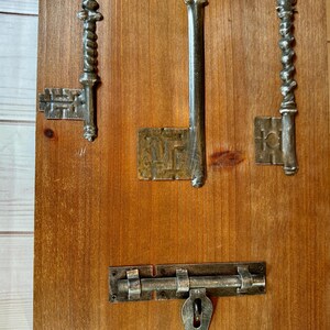 Wood Wall Decor With Latch Locks & Scrolled Keys Farmhouse Country - Etsy