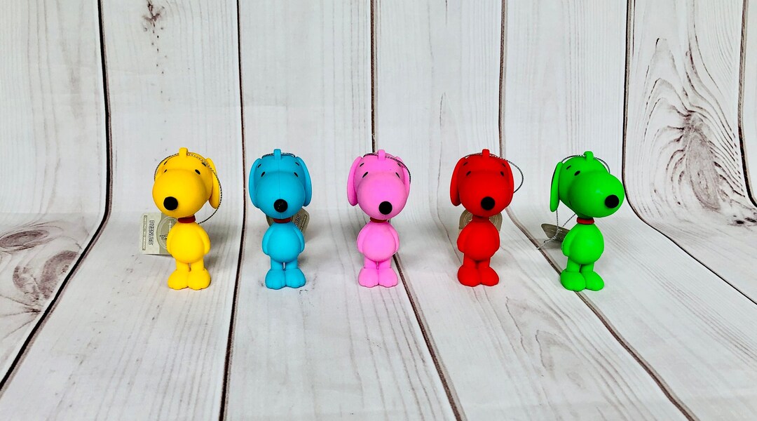 Peanuts Snoopy Christmas Rainbow Ornaments Set of 5 FREE GIFT BAG - Etsy
