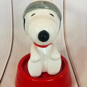 Peanuts Snoopy Sledding Dog Dish Bowl Salt & Pepper Shakers - Etsy