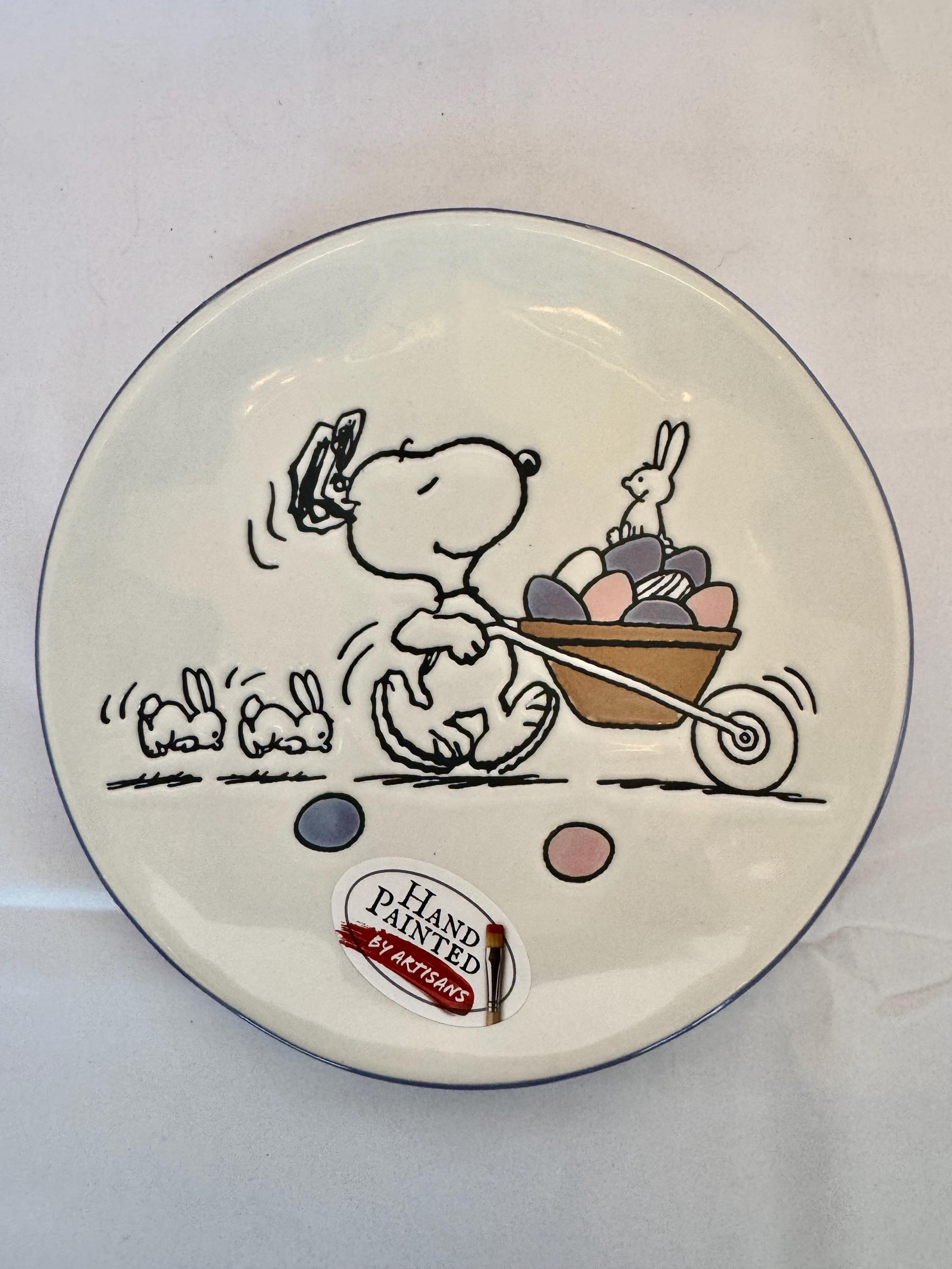 Peanuts Snoopy Easter Bunny Appetizer Plates Set of 4 - Etsy