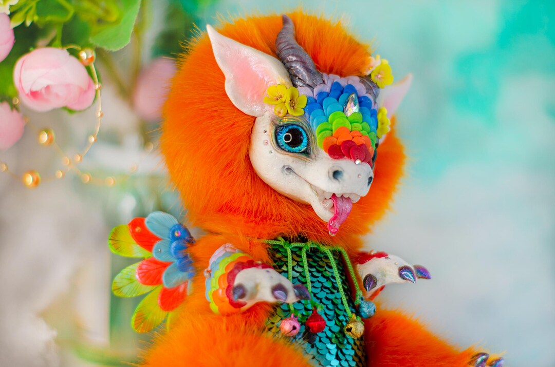 Fantasy Dragon Art Doll. Art Doll-talisman. FANTASY PLUSH CREATURE ...