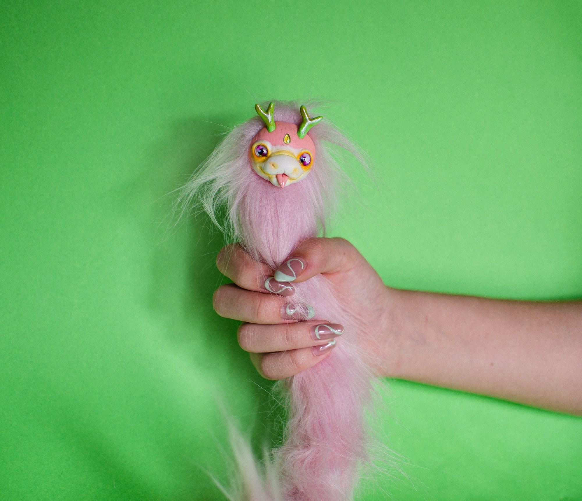 Dolls & Miniatures Art Dolls Striped worm art doll Worm poseable toy ...