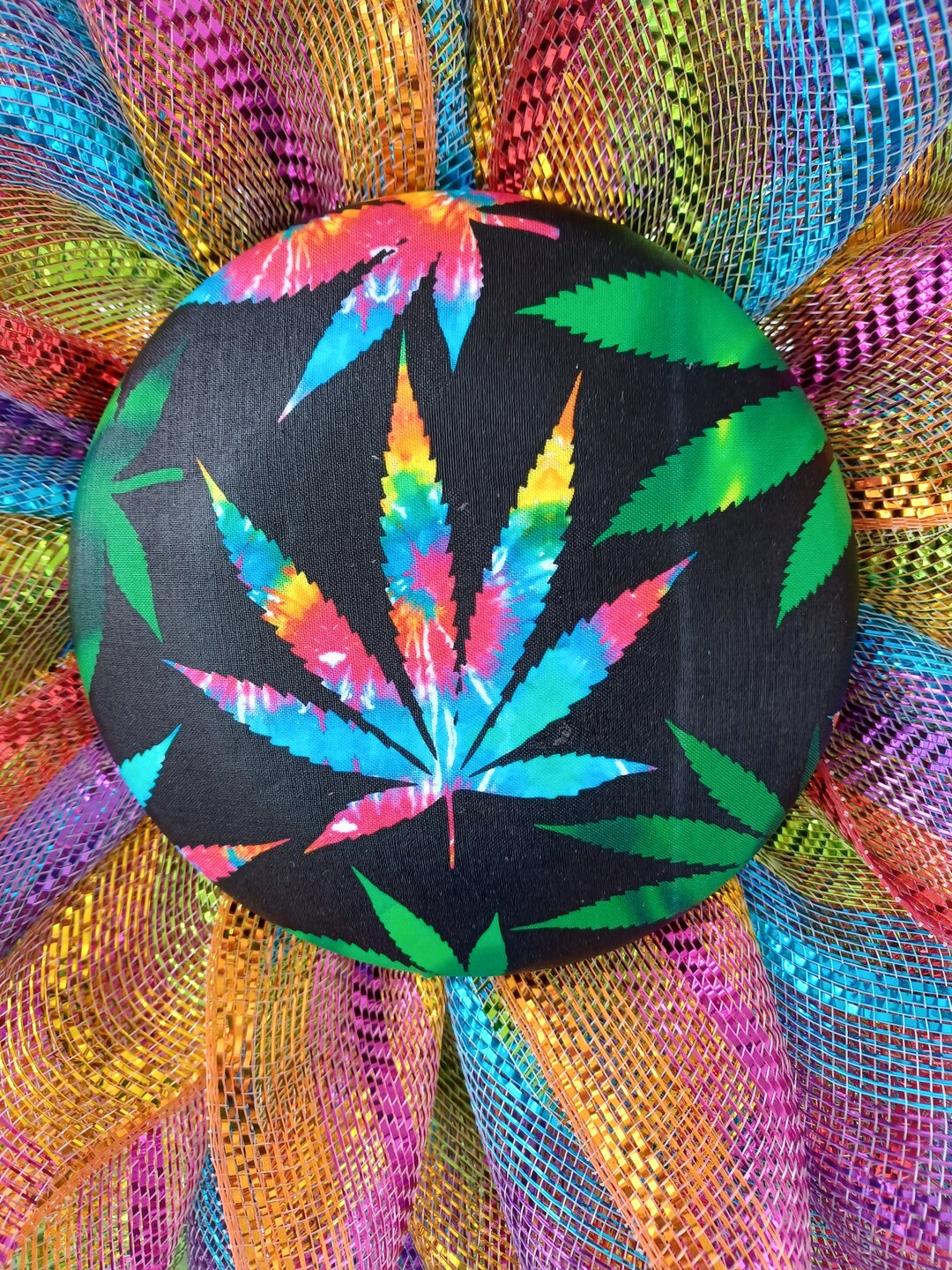 Marijuana Phycidelic Leaf CENTER for Front Door Wreath, Marijuana ...