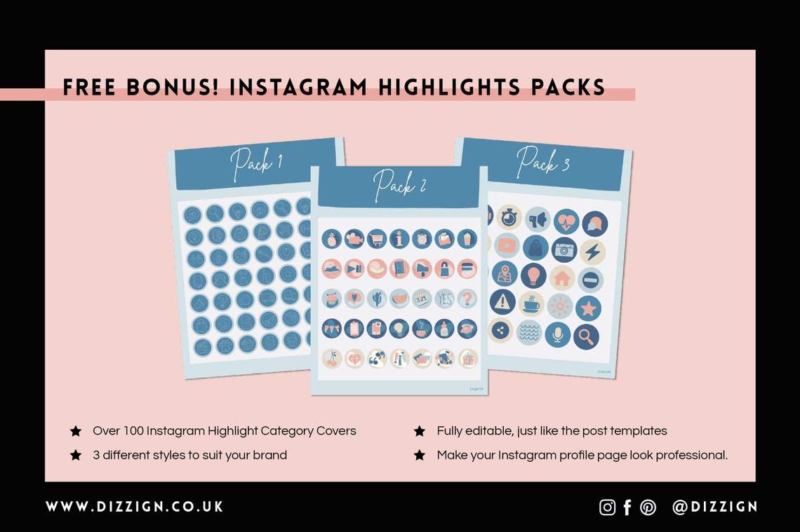 365 Editable Social Media Post Templates - Etsy