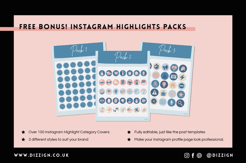 365 Editable Social Media Post Templates - Etsy