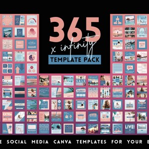 365 Editable Social Media Post Templates - Etsy