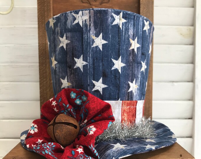 Uncle Sam Hat Tuck, Uncle Sam Bowl Filler, Patriotic Decor, Americana ...