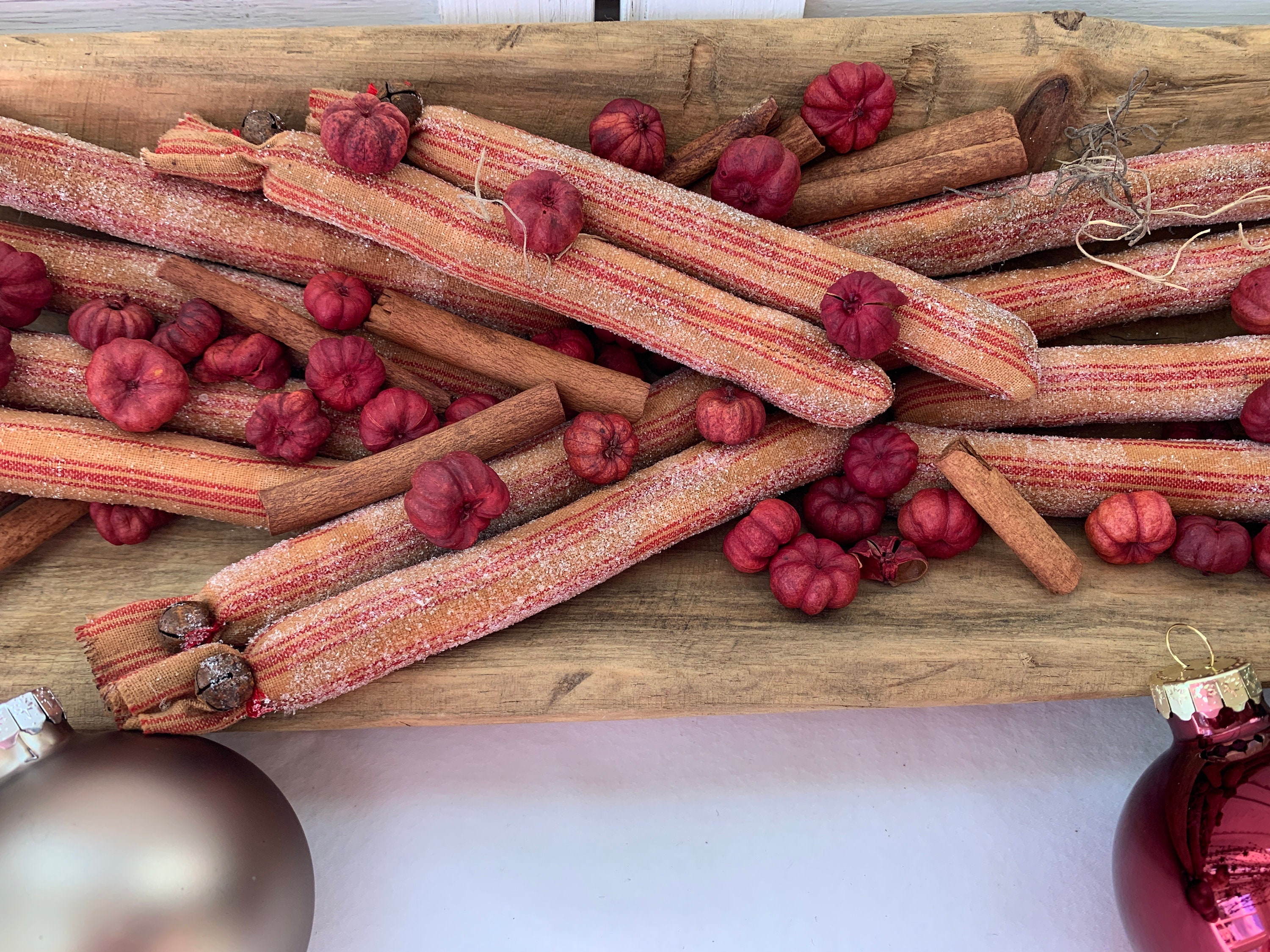 Set of Six Primitive Peppermint Sticks Candy Bowl Fillers | Etsy