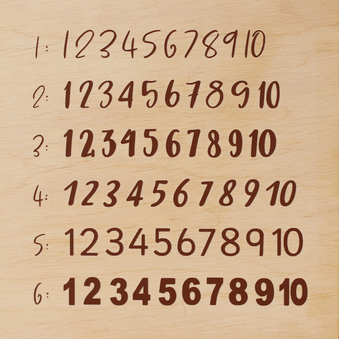 Wood Number Blocks Wooden Natural Toys Montessori Toys - Etsy