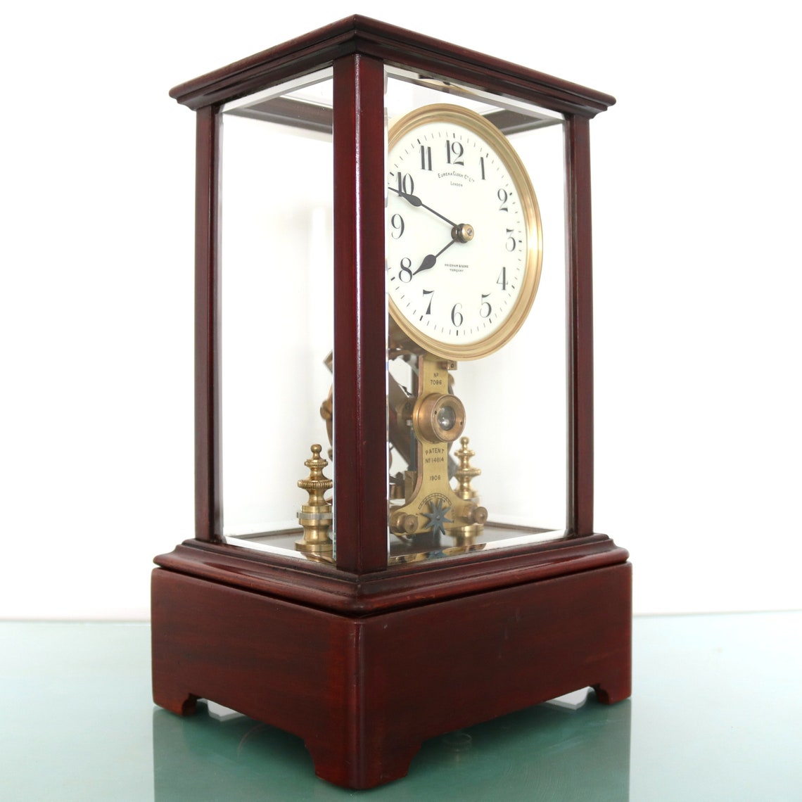 Antique EUREKA Clock Mantel UK 5 Crystals ELECTROMAGNETIC | Etsy
